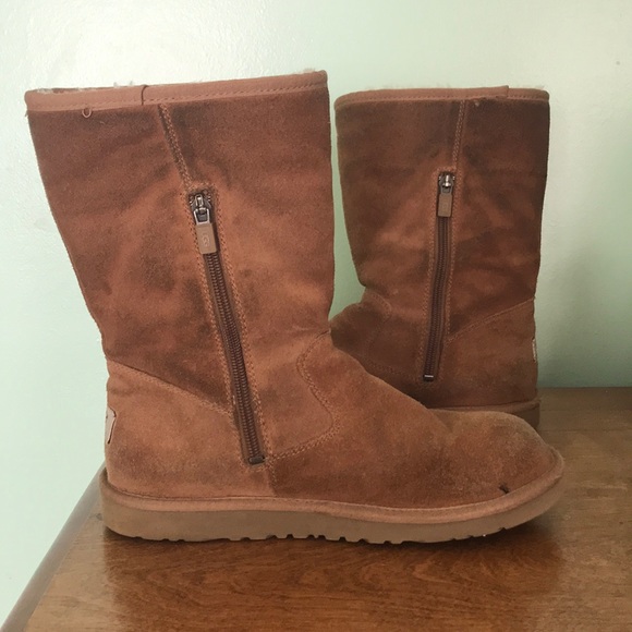 UGG | Shoes | Chestnut Medium Uggs With Inside Zippers | Poshmark
